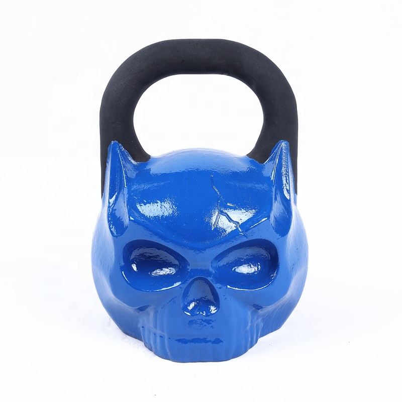 Gym Weight Lifting Colored Competition Cast Iron Skeleton Kettlebell