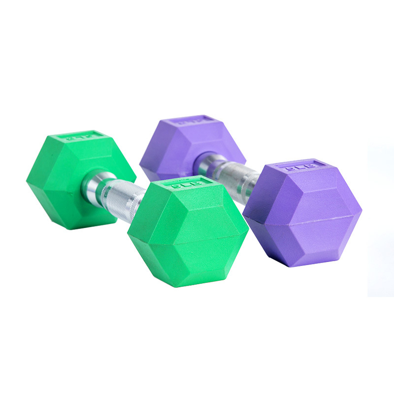 Customized colorful Hexagonal Dumbbell For Fitness