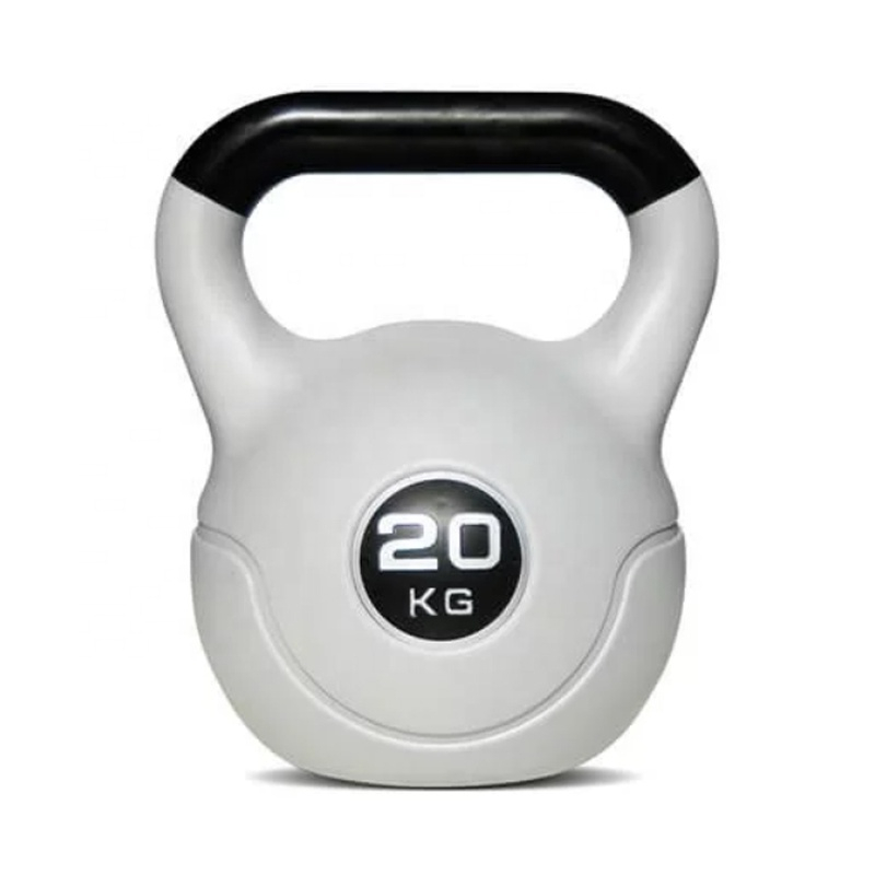 Double Color Plastic PE Kettlebell With Cement Filling